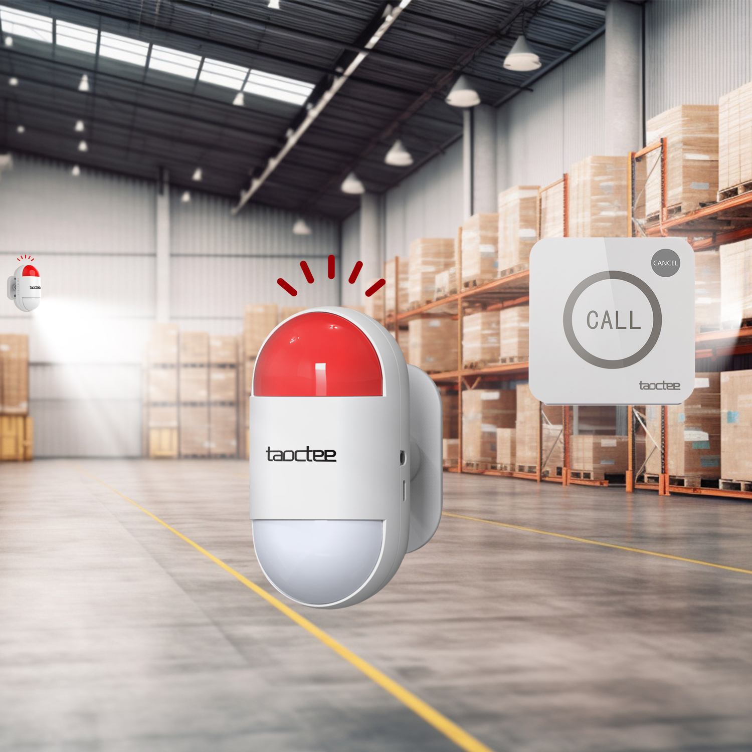 taoctee Strobe Siren Panic Alarm System Buttons with Strobe Remote ...