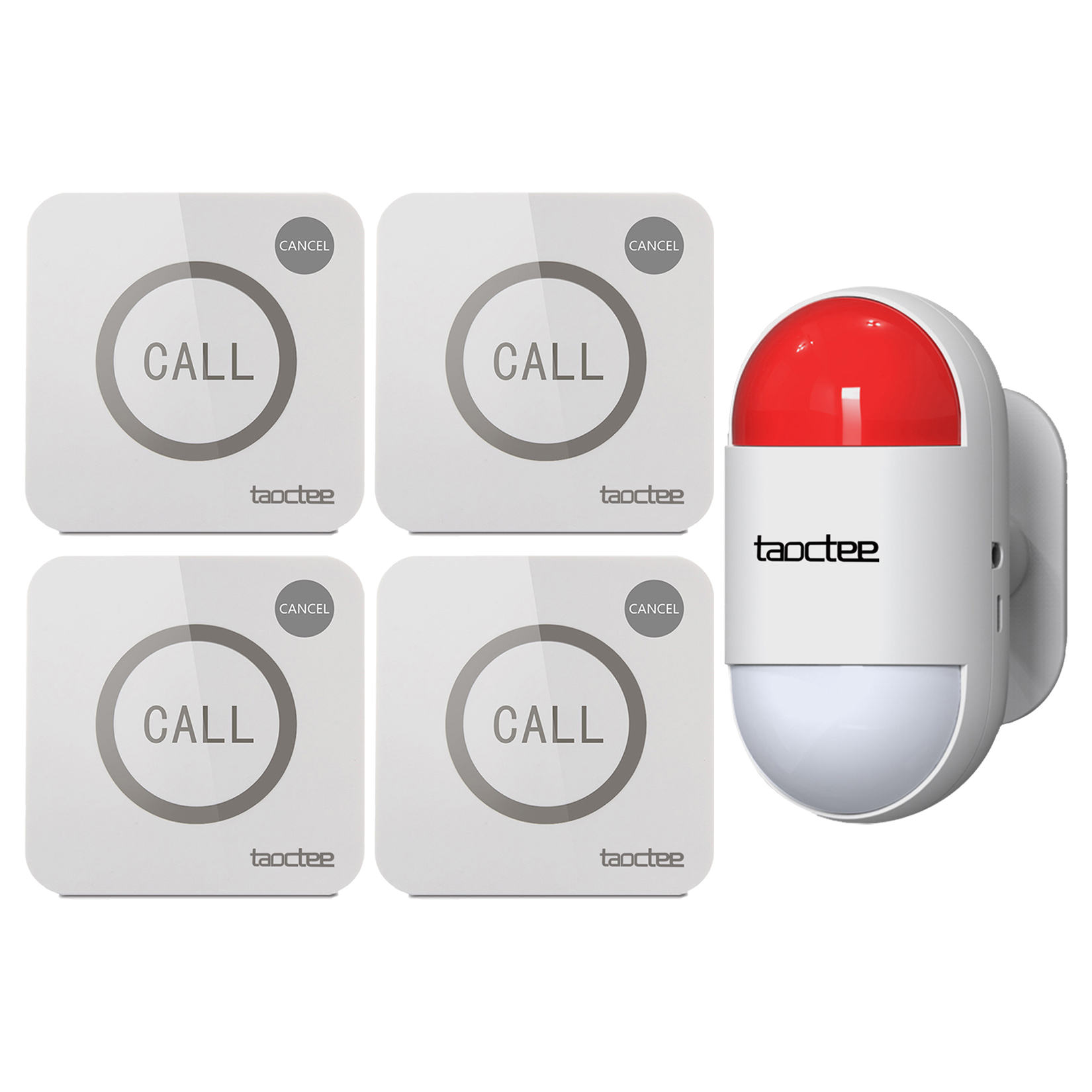 taoctee Panic Alarm Buttons Strobe Siren Remote Alarm System with Sound ...